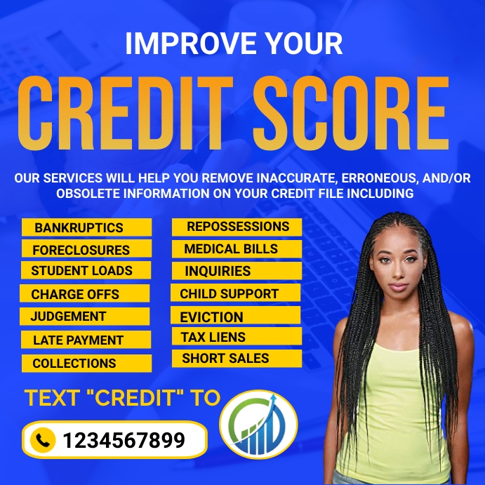 credit score flyer template | PosterMyWall