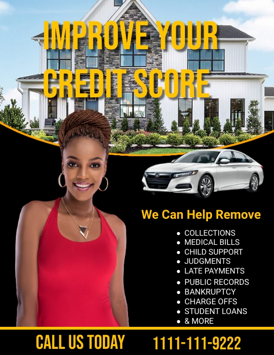 Plantilla de credit score flyers | PosterMyWall
