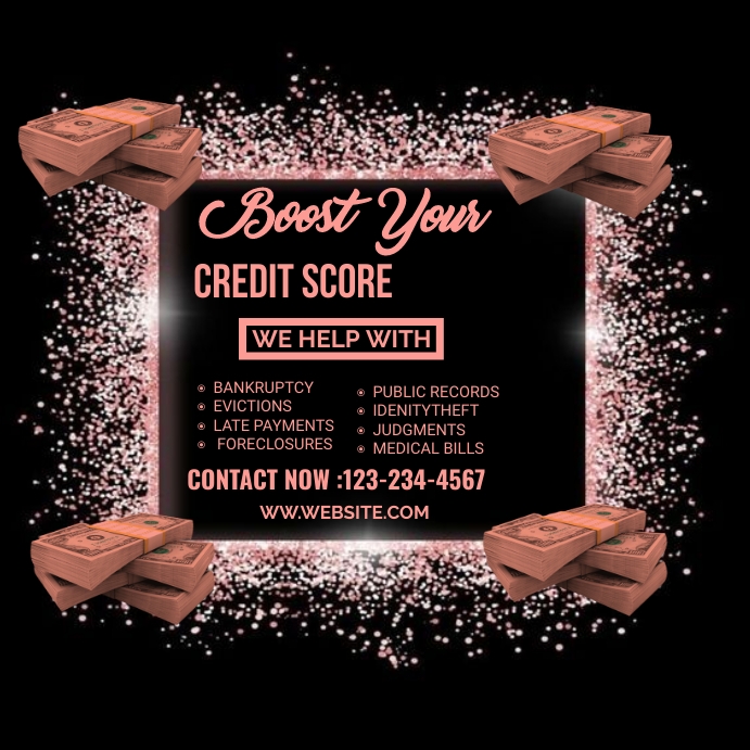 credit score improvement flyer Pro Credit Rep Template | PosterMyWall