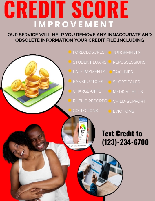 credit score improvement flyer Pro Credit Rep Template | PosterMyWall