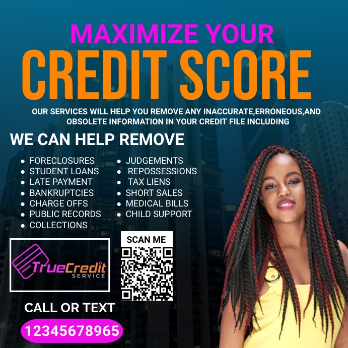 credit score repair flyer Template | PosterMyWall