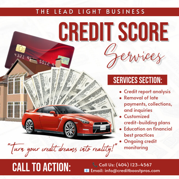 credit score services flyer Template | PosterMyWall