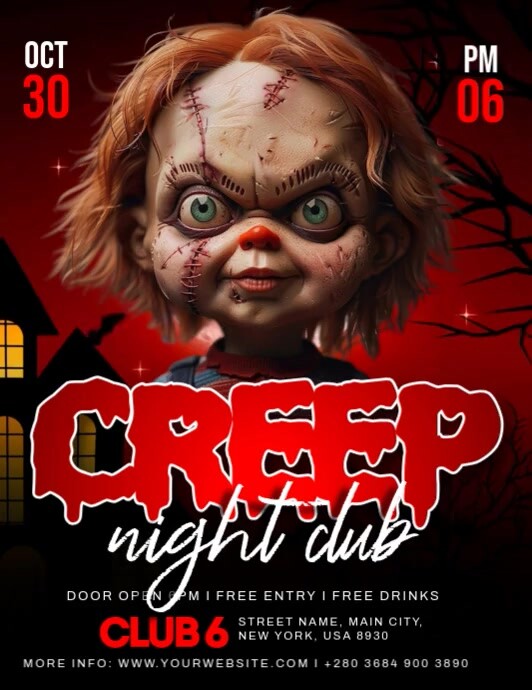 Plantilla de Creep Night Club | PosterMyWall