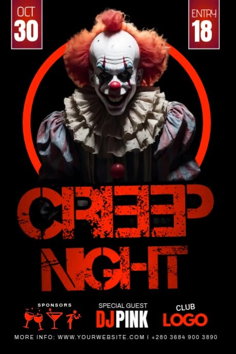 Creep Night Template | PosterMyWall