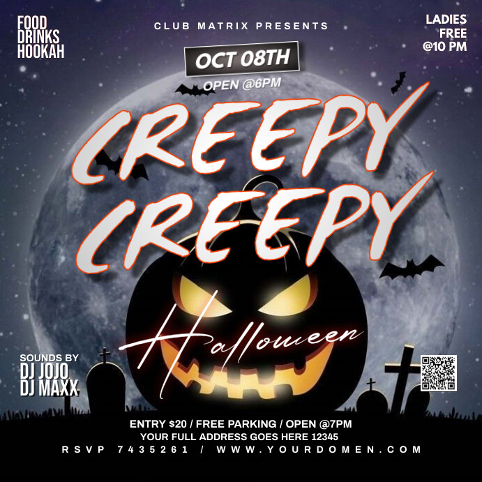 Creepy halloween Template | PosterMyWall