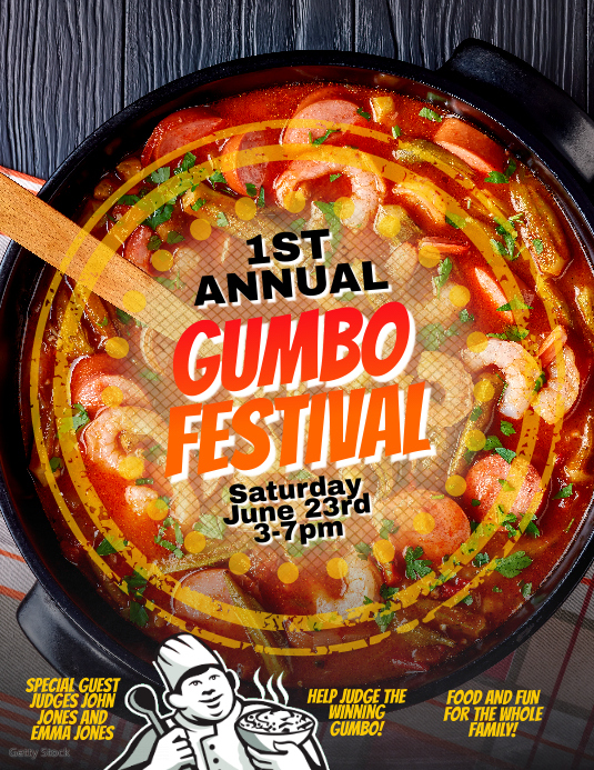 Creole Gumbo Festival Event Flyer Template | PosterMyWall