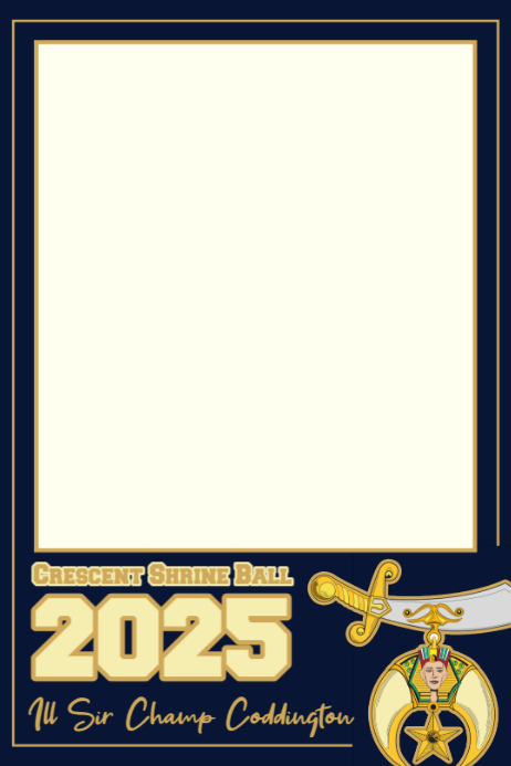 Crescent Shriners Ball 4x6 Photo Frame Template | PosterMyWall