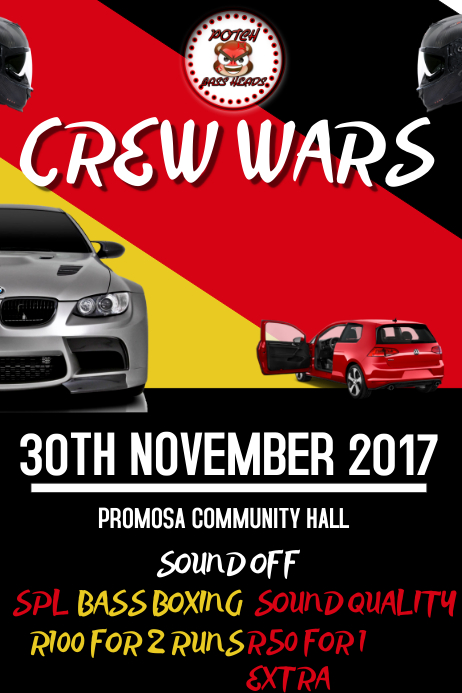 CREW WAR Template | PosterMyWall