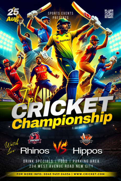 Cricket championship league live ipl match gameday event livestream ...
