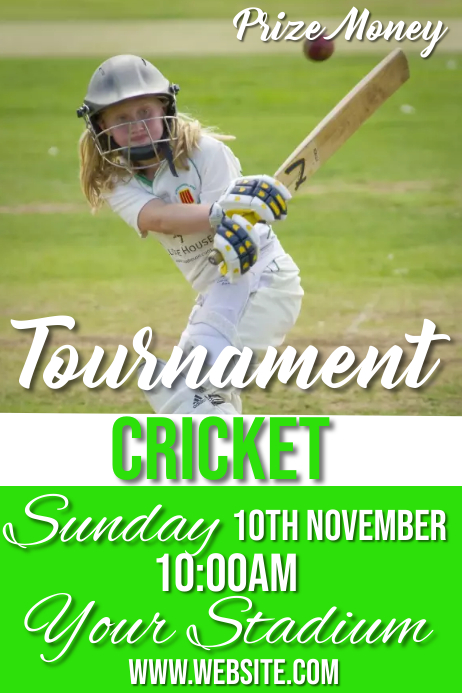 cricket Template | PosterMyWall