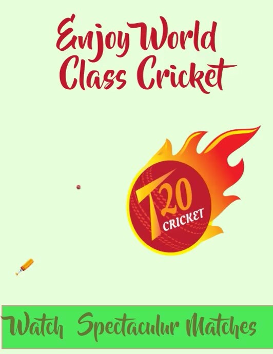 cricket game flyer Template | PosterMyWall