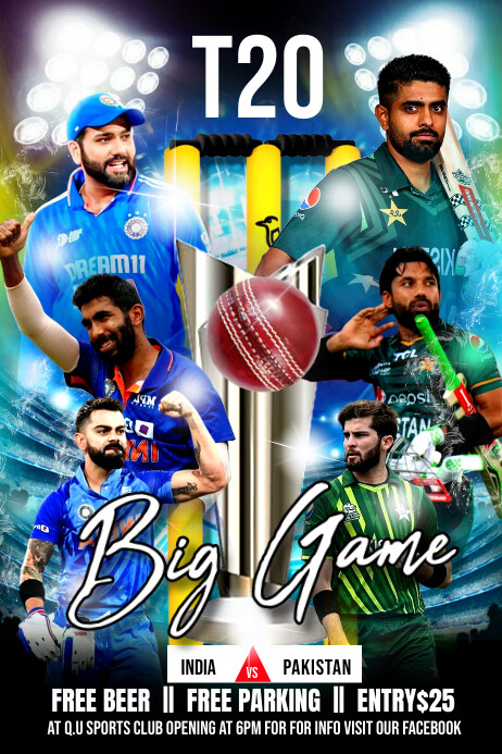 Copy of CRICKET MATCH | PosterMyWall