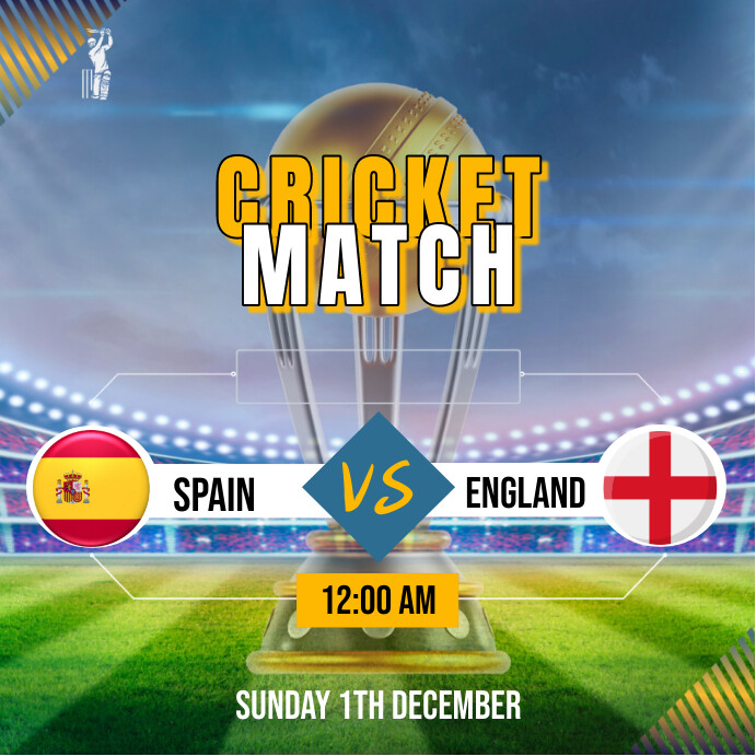 cricket match Template | PosterMyWall