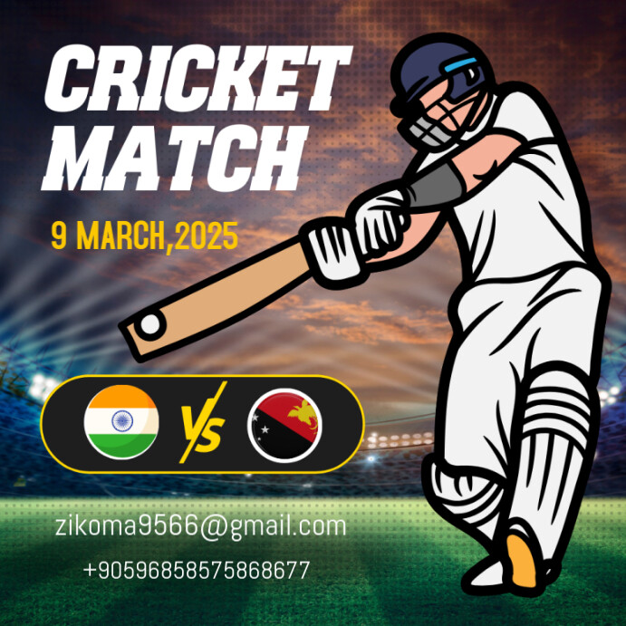 Cricket match Template | PosterMyWall