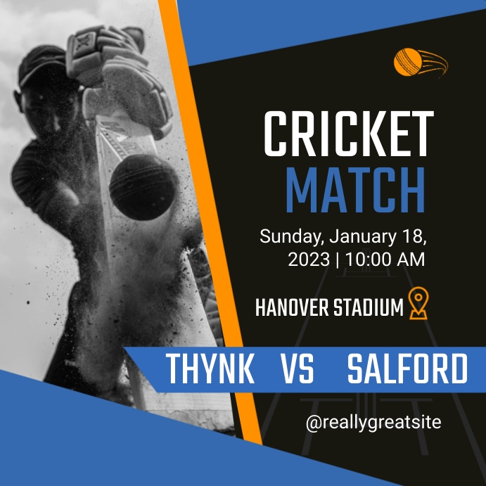 Cricket match Instagram template | PosterMyWall