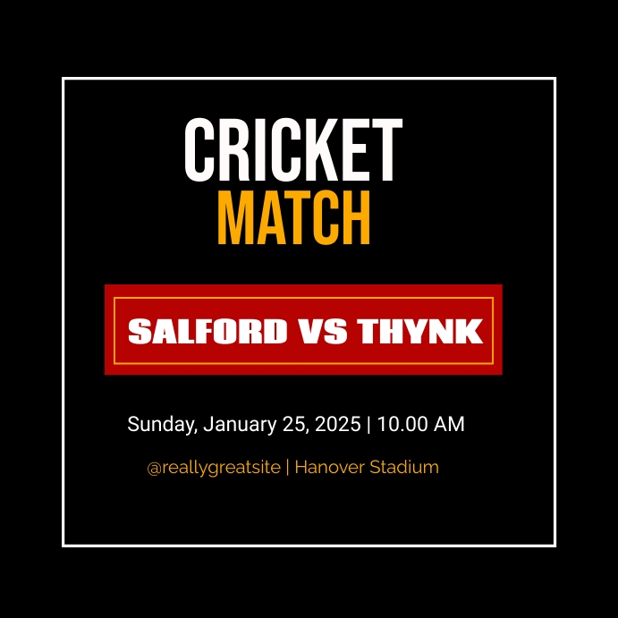 Cricket match Instagram template | PosterMyWall