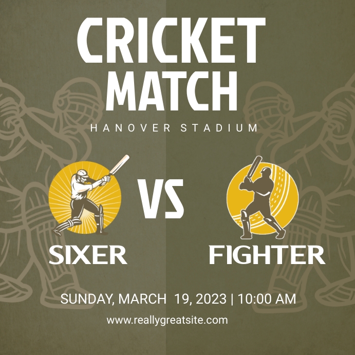 Cricket match Instagram template | PosterMyWall