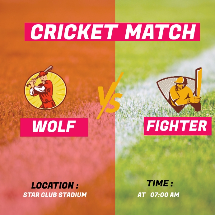 Cricket match Instagram template | PosterMyWall