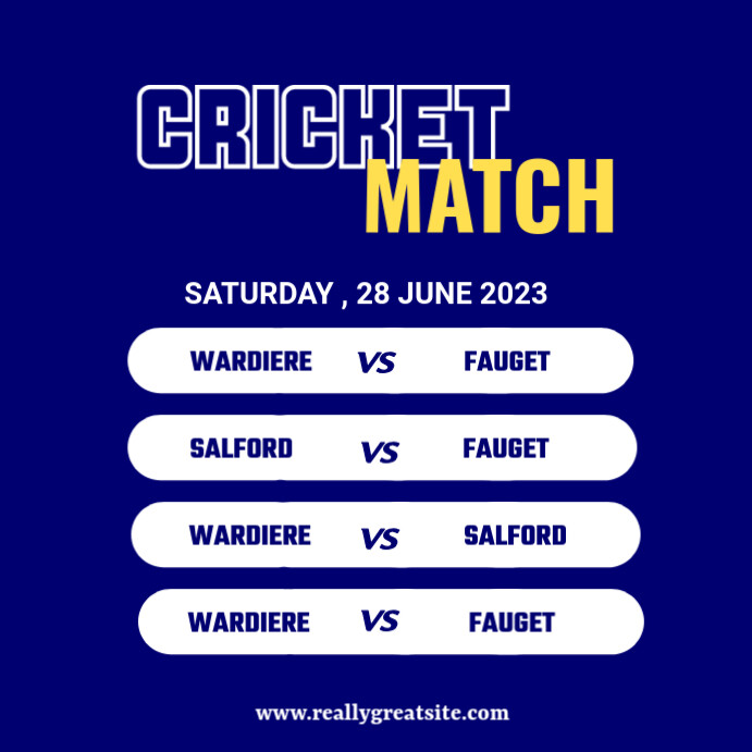 Cricket match Instagram template | PosterMyWall