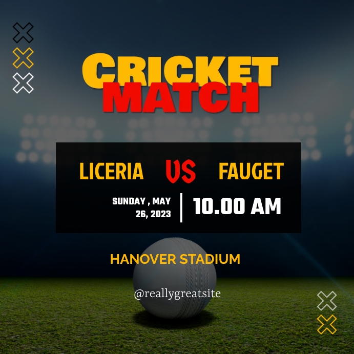 Cricket match Instagram template | PosterMyWall