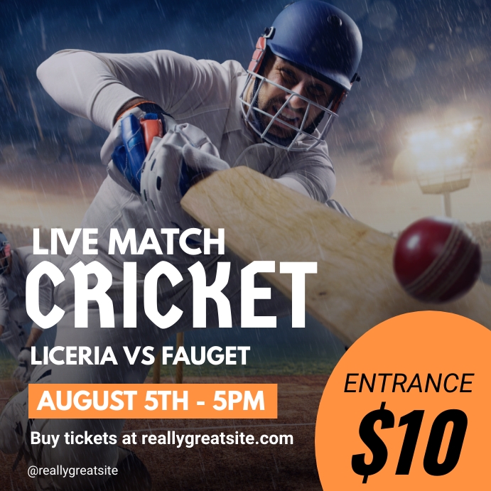 Cricket match poster template | PosterMyWall
