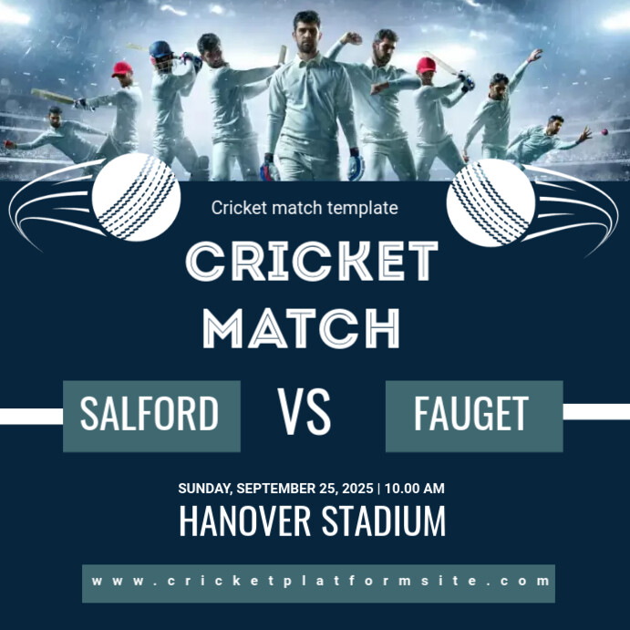 Cricket match template | PosterMyWall