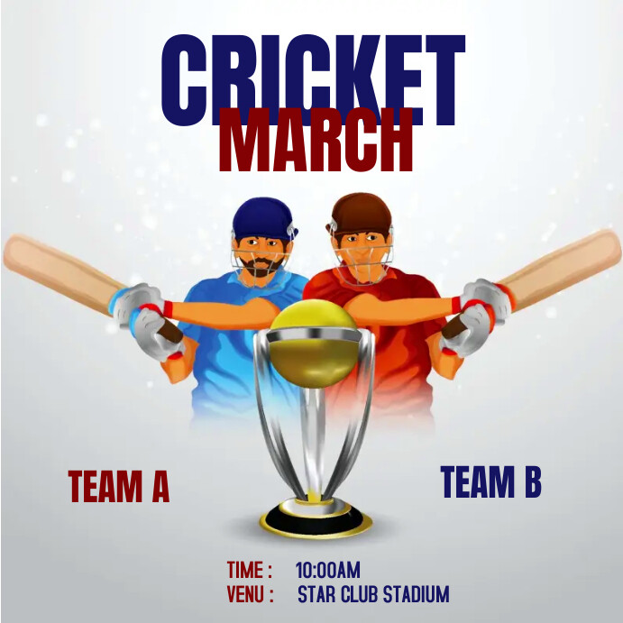 Cricket match template | PosterMyWall