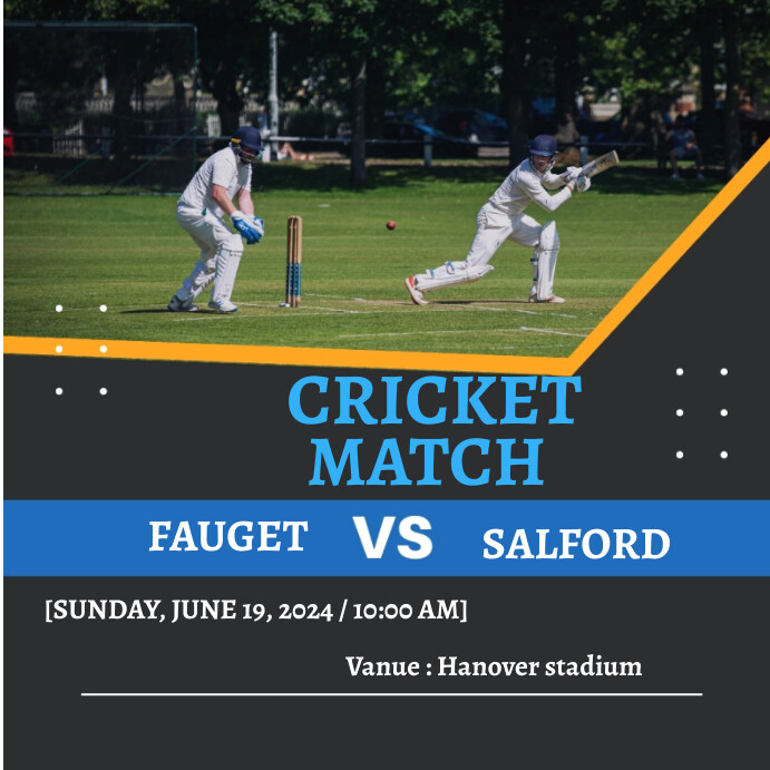 Cricket match template | PosterMyWall