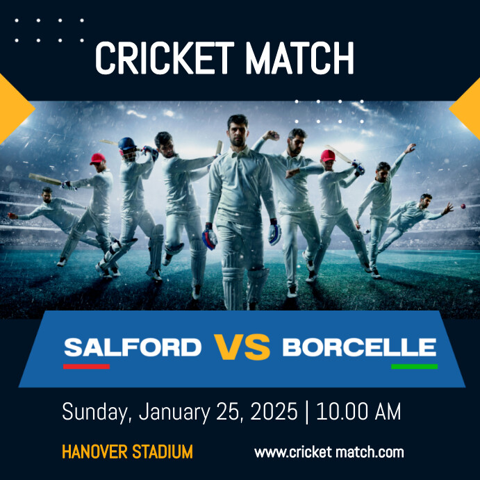 Cricket match template | PosterMyWall