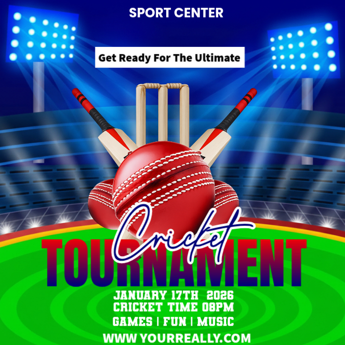 Cricket Tournament Template | PosterMyWall