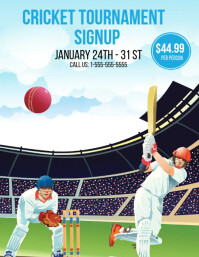 Customizable Design Templates for Cricket Tournament | PosterMyWall