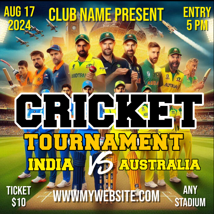 cricket tournament flyers Template | PosterMyWall