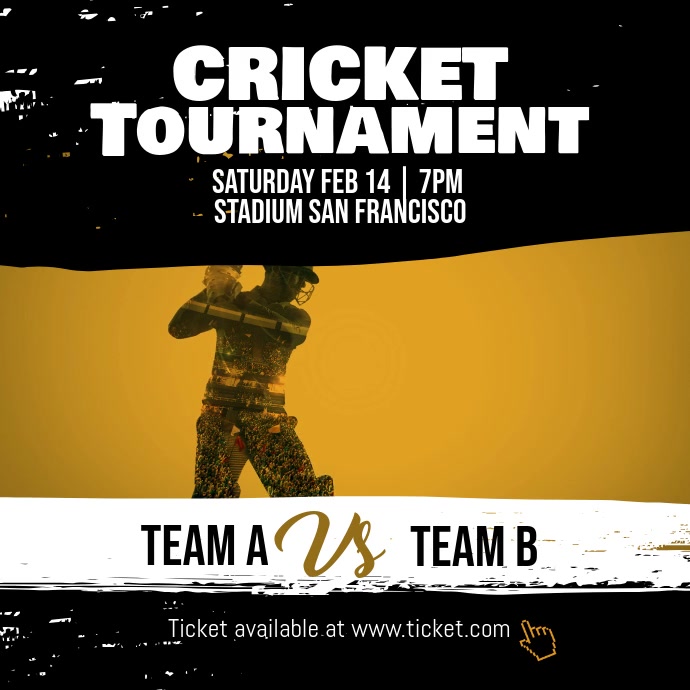 Cricket Tournament Instagram Post Template | PosterMyWall