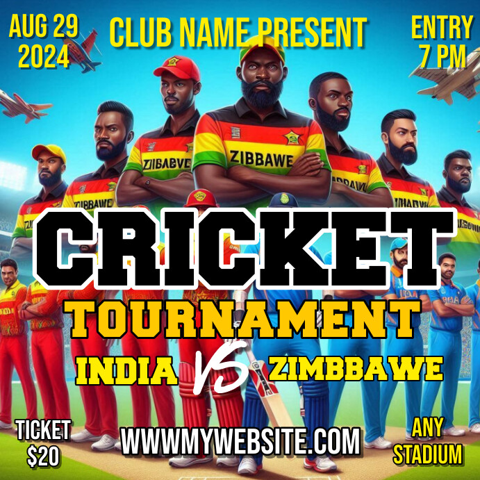 cricket tournament template | PosterMyWall