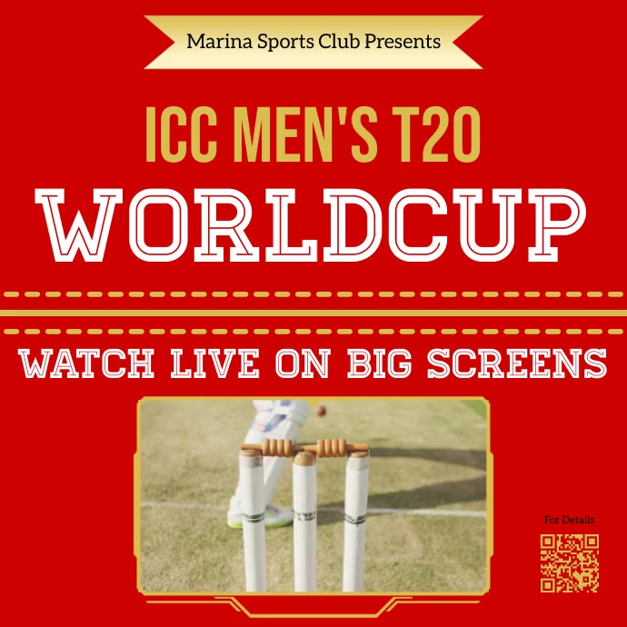 Cricket World Cup, Live Viewing Template | PosterMyWall