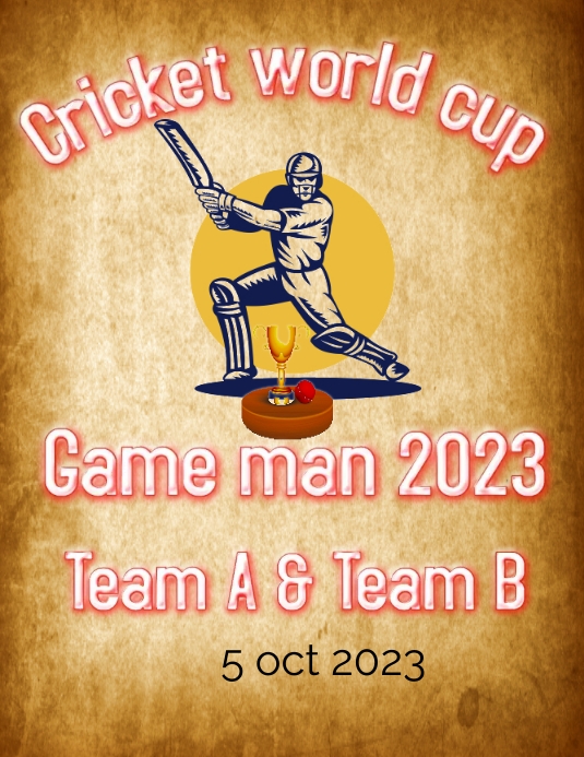 cricket world cup flyer Template | PosterMyWall