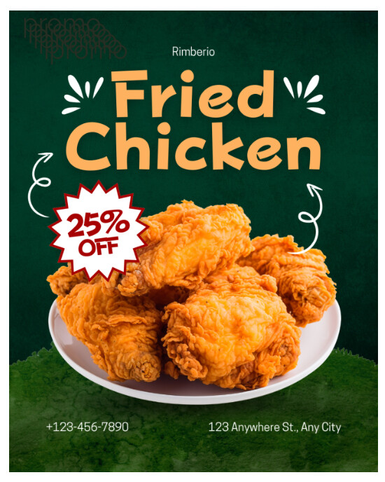 Plantilla de Crispy Chicken Sale Banner" Instagram Portrait | PosterMyWall