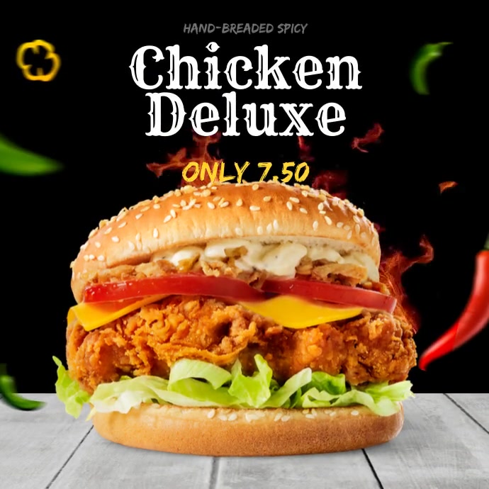 Crispy Chicken Sandwich Deal Template | PosterMyWall