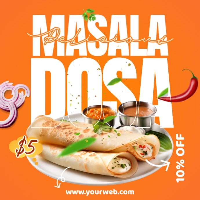 Crispy Dosa Template | PosterMyWall