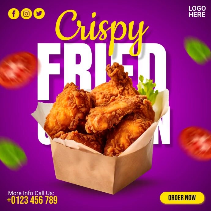 Plantilla de Crispy Fried Chicken Menu | PosterMyWall