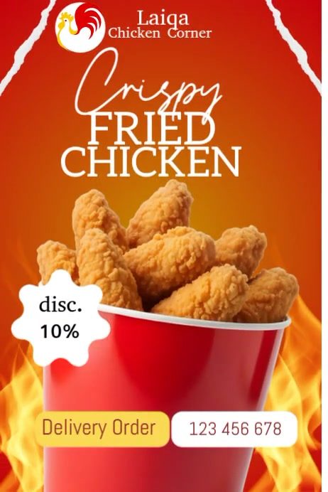 Crispy Fried Chicken Poster Template | PosterMyWall