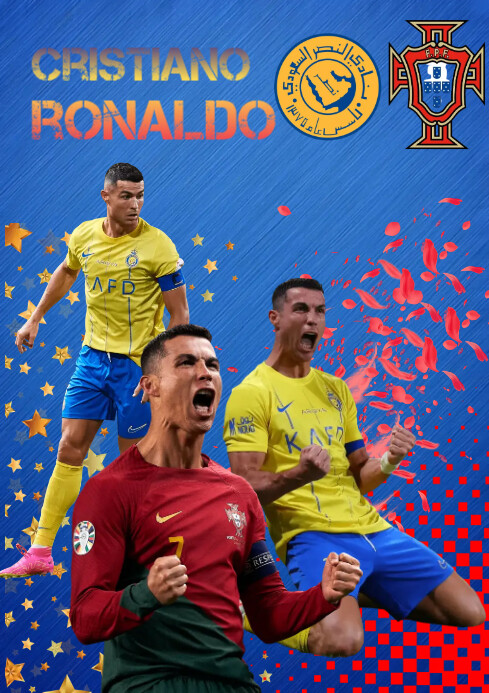 Plantilla de Cristiano Ronaldo | PosterMyWall