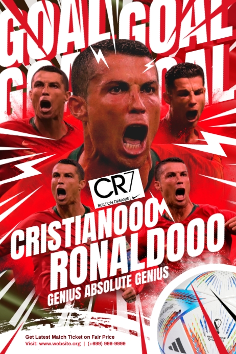Copy of Cristiano Ronaldo Fifa World Cup Template | PosterMyWall
