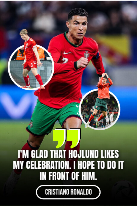 cristiano ronaldo is a man of his word Template | PosterMyWall