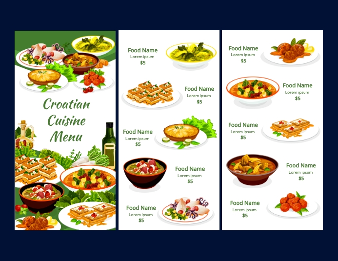 Plantilla de Croatian Cuisine Menu | PosterMyWall