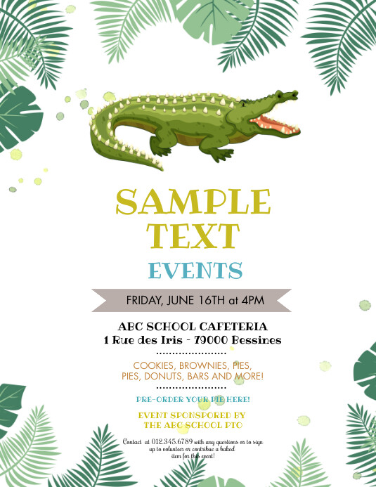 Crocodile theme flyer Template | PosterMyWall