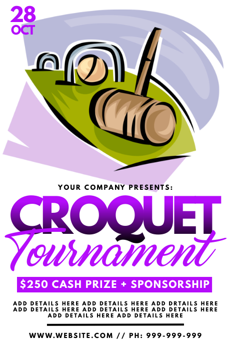 Copy of Croquet Tournament Poster | PosterMyWall