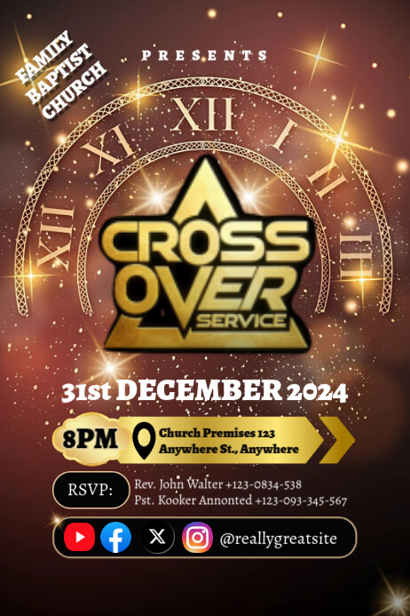 Copy of Cross Over Church Service Design | PosterMyWall
