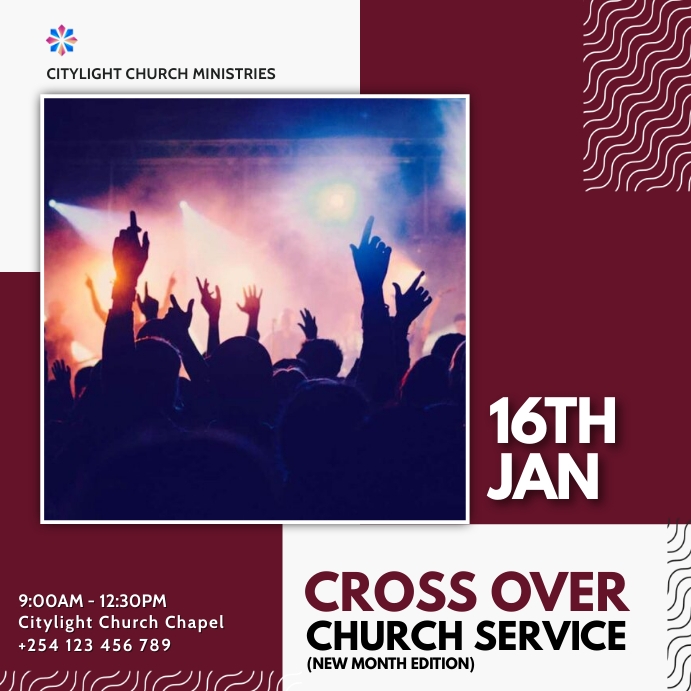 Copy of cross over church service flyer template | PosterMyWall