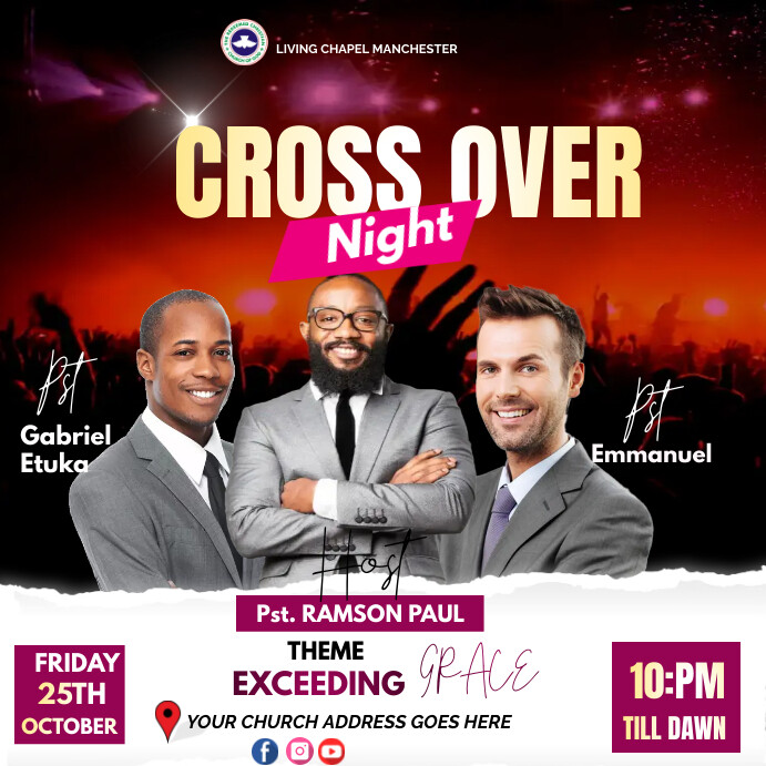 CROSS OVER Template | PosterMyWall